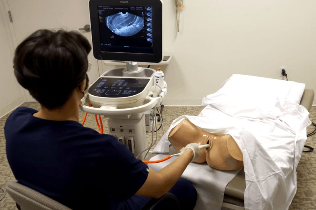 Having a gynaecological pelvic and transvaginal ultrasound scan ...